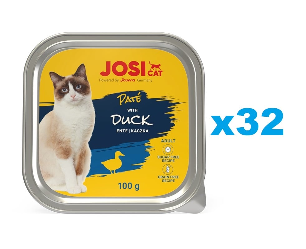 JOSERA JosiCat Pâté de canard pour chats 32x100g - Fera24.be